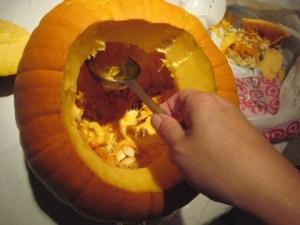 I trace the punched areas over with a pencil.