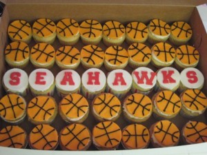 Placing the letters on a circle of fondant makes them stand out and ...