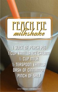 Peach Pie milkshake - justJENN recipes justJENN recipes