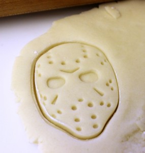 Roll out the dough and use the cookie cutter to cut out shapes.