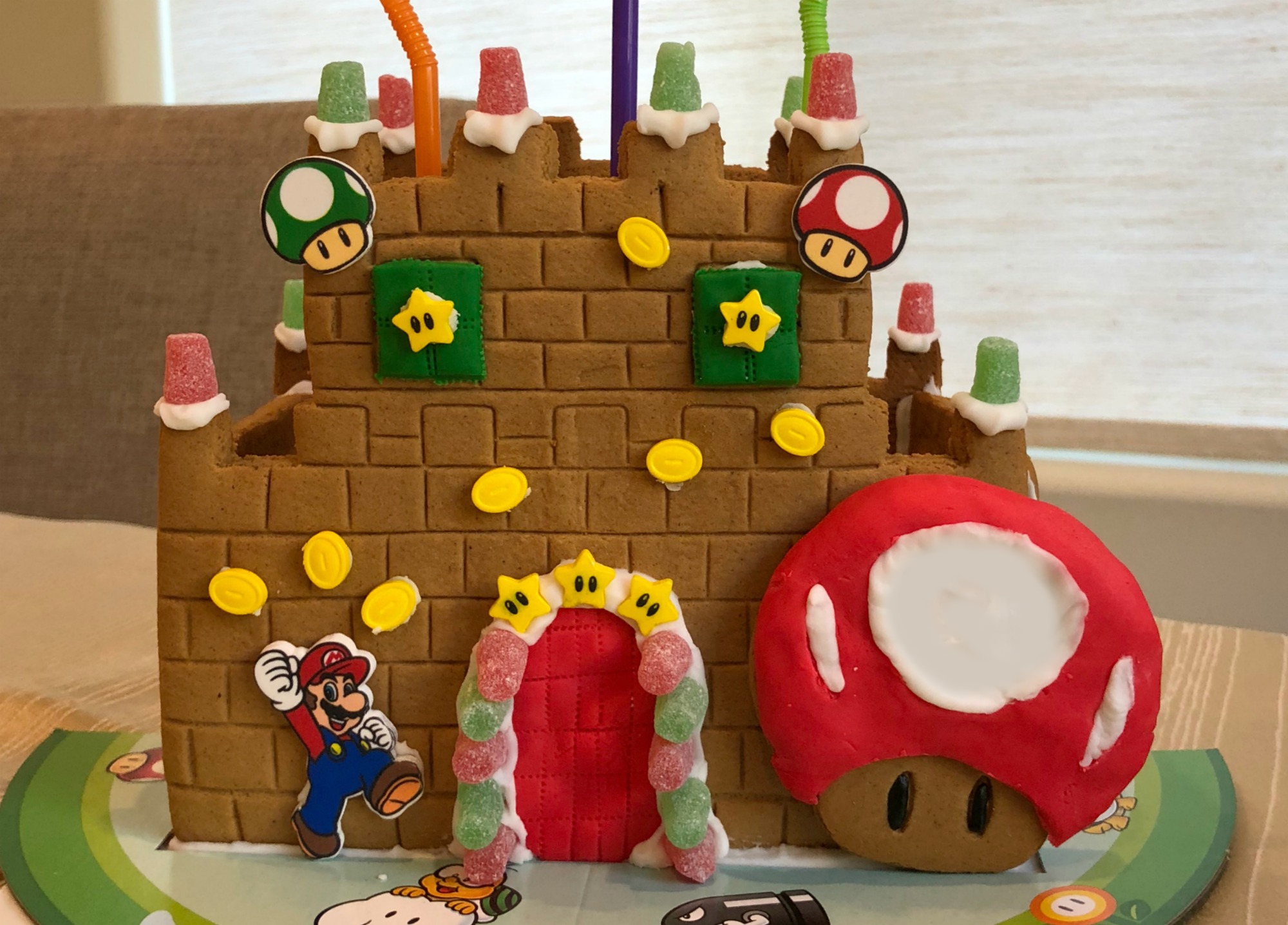 Wilton Super Mario Gingerbread Castle - justJENN recipes justJENN recipes