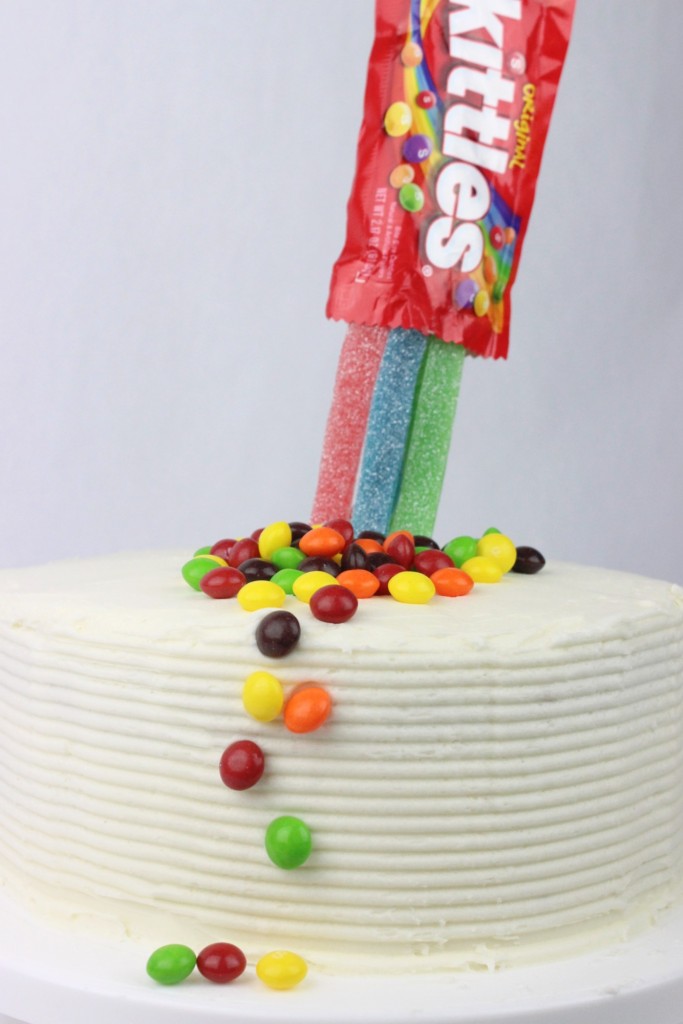 Floating Skittles Cake - justJENN recipes justJENN recipes
